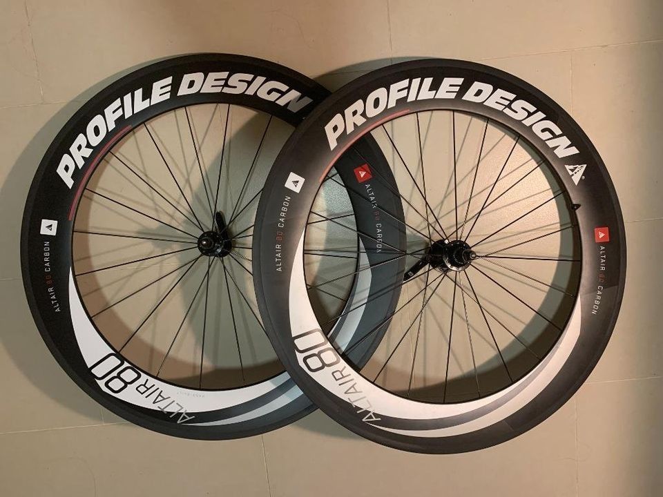 Racing Profile Design Altair 80 Semi-Carbon Wheelset, Sports Equipment ...