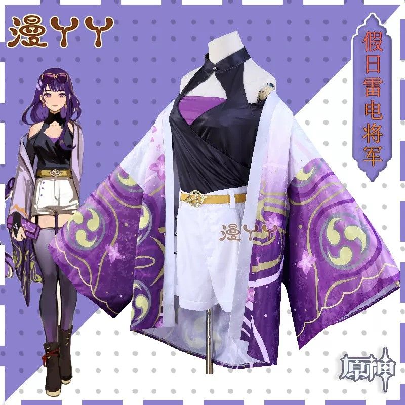 Raiden shogun cosplay casual genshin impact, Hobbies & Toys, Toys ...