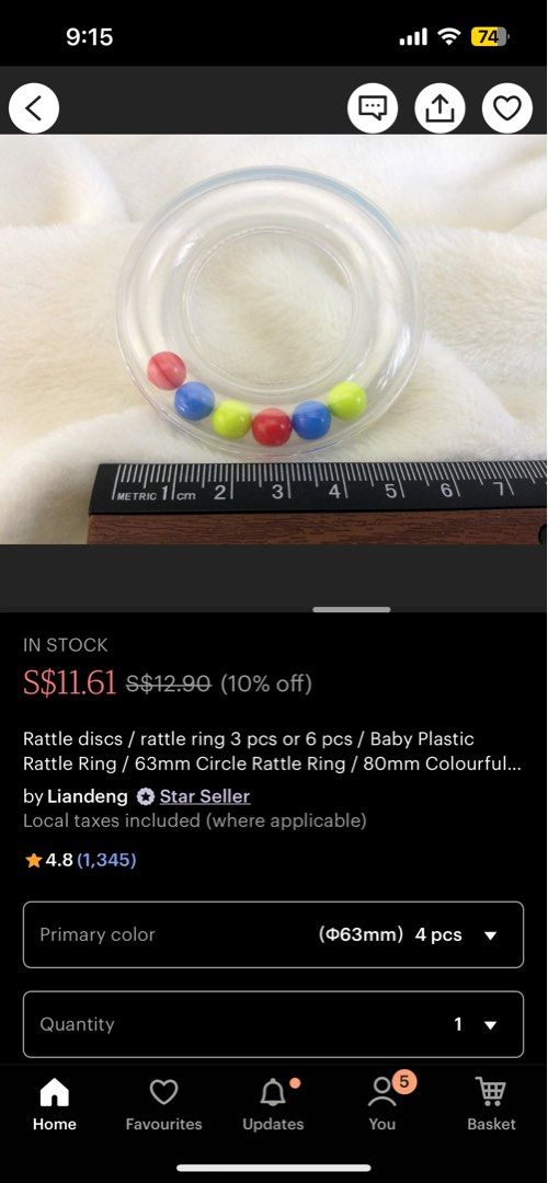 Round plastic rattles craft material , Hobbies & Toys, Stationery ...