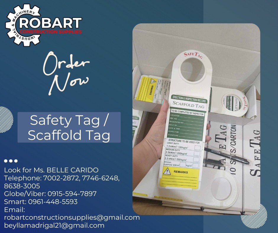 Safety Tag / Scaffold Tag, Commercial & Industrial, Construction Tools ...