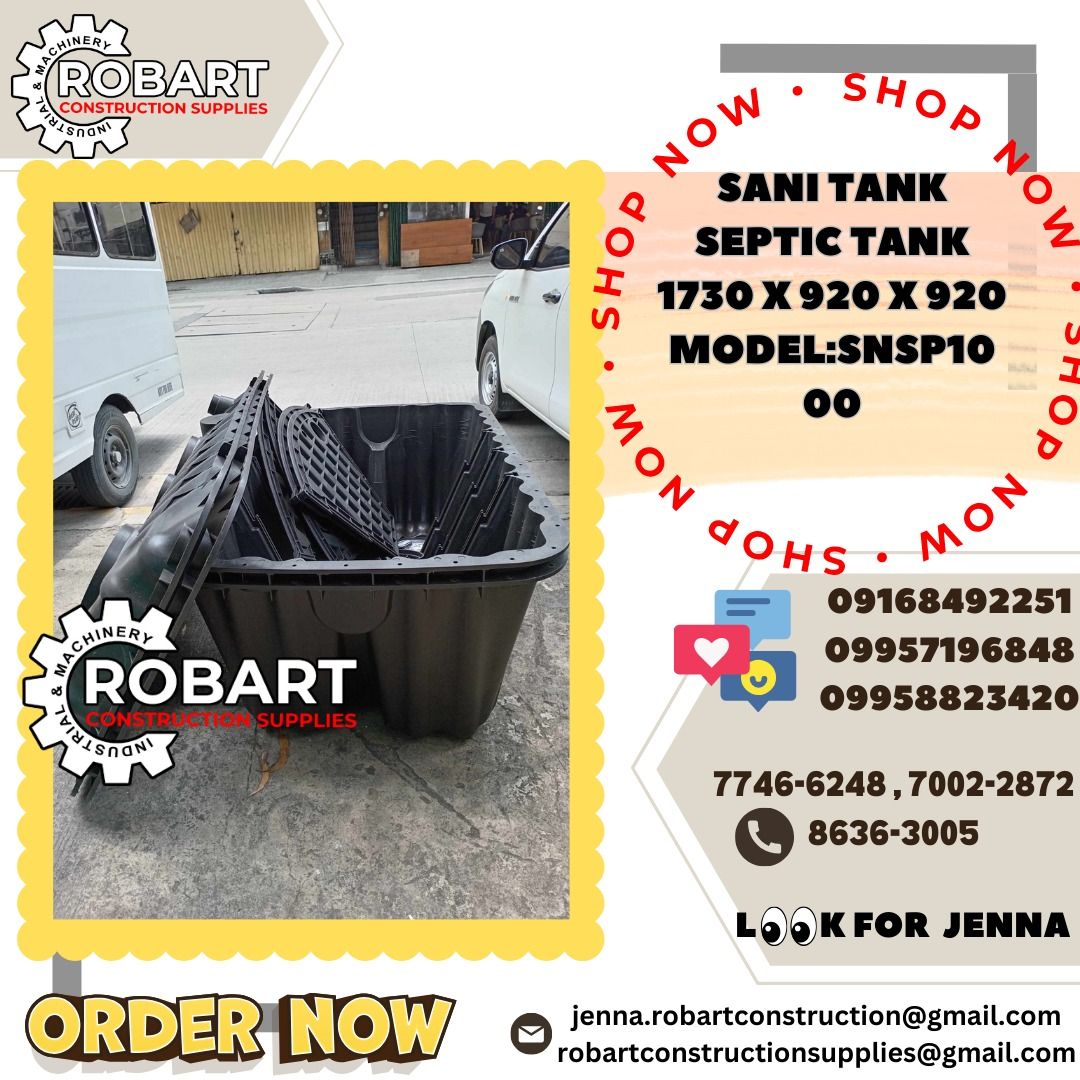 sani tank septic tank 1730 x 920 x 920 model:SNSP1000, Commercial ...