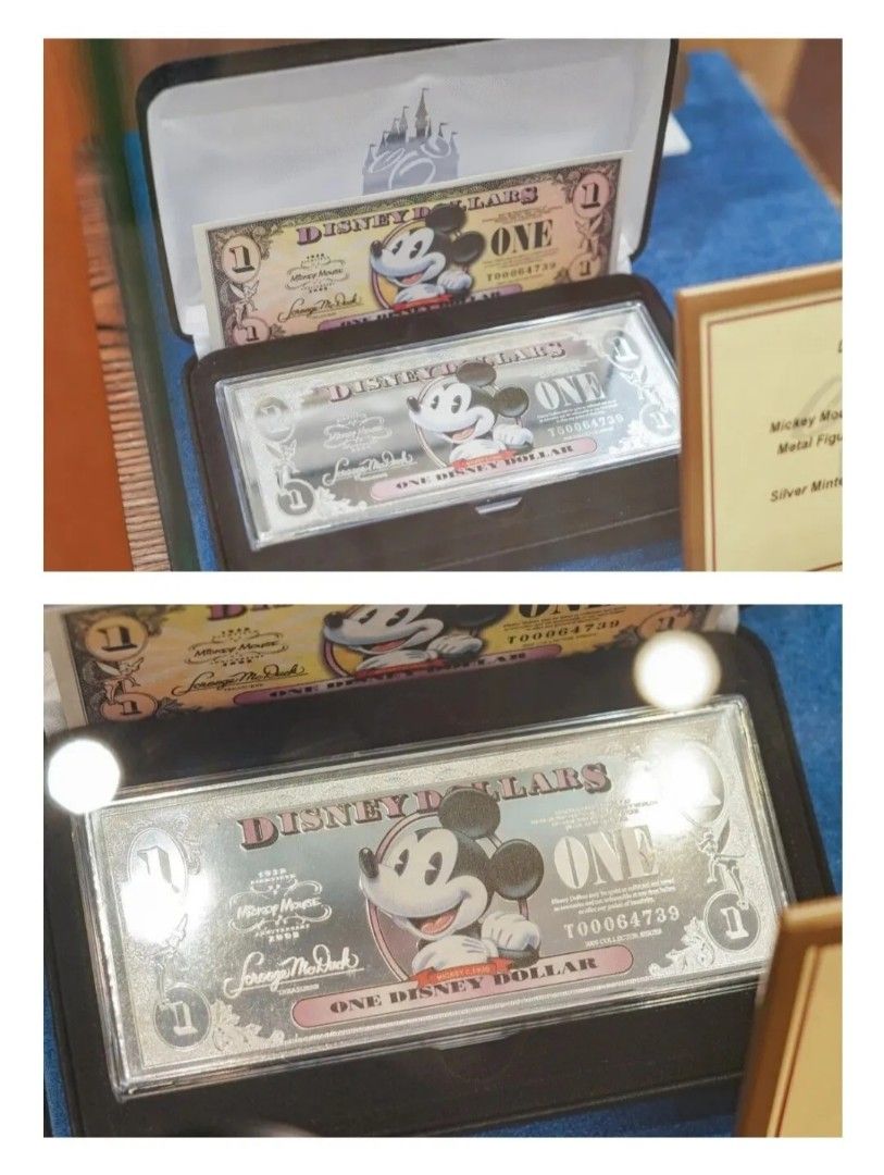 Scarce Rare Brand New Pure Silver Minted USA Disney Dollar Banknote ...