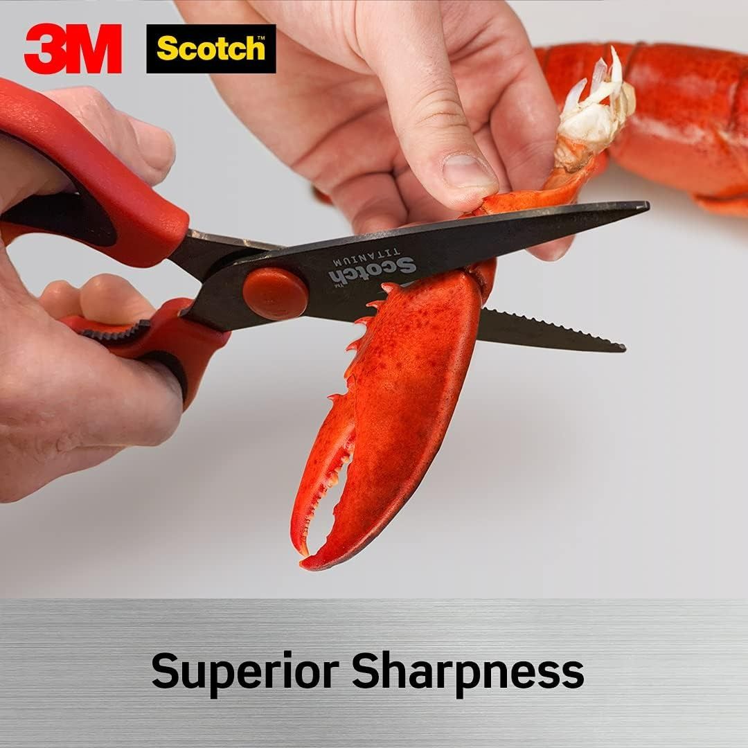Scotch Kitchen Scissor Titanium Detach, Red, KS-DTR Superior corrosion ...