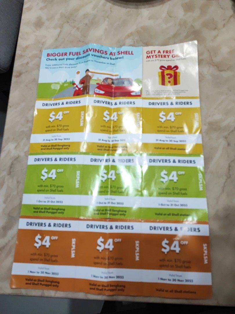 Shell fuel discount voucher, Tickets & Vouchers, Vouchers on Carousell