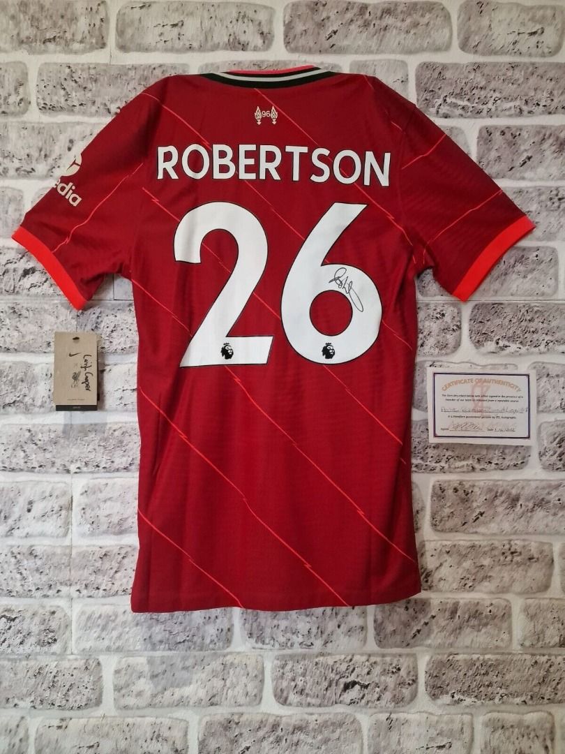Signed Andy Robertson Liverpool Jersey 2021-22, Men's Fashion ...