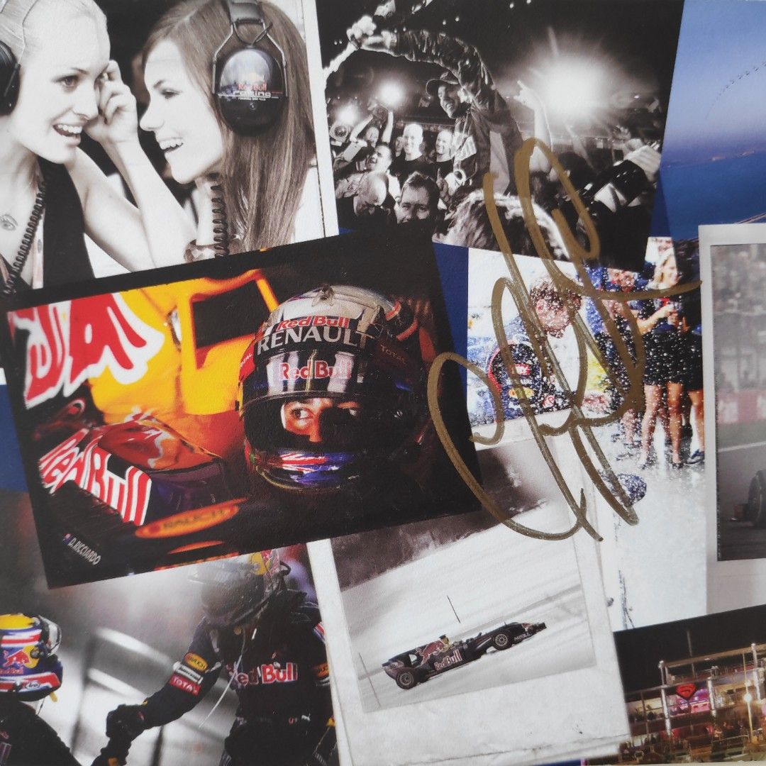 SIGNED PHOTOCARD RED BULL RACING F1 TEAM PRINCIPAL CHRISTIAN HORNER ...