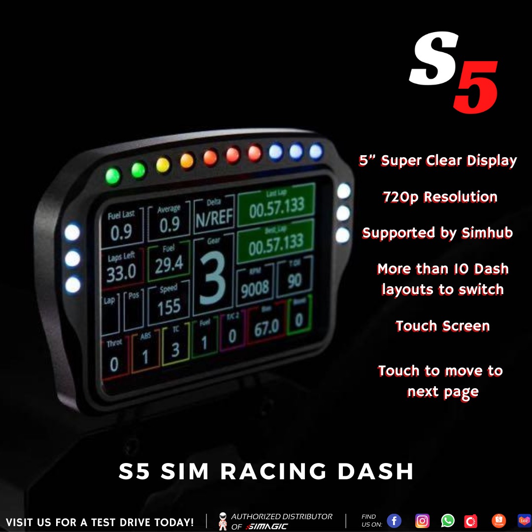 Sim dash / sim racing dash/ racing dash display / sim cluster, Video ...