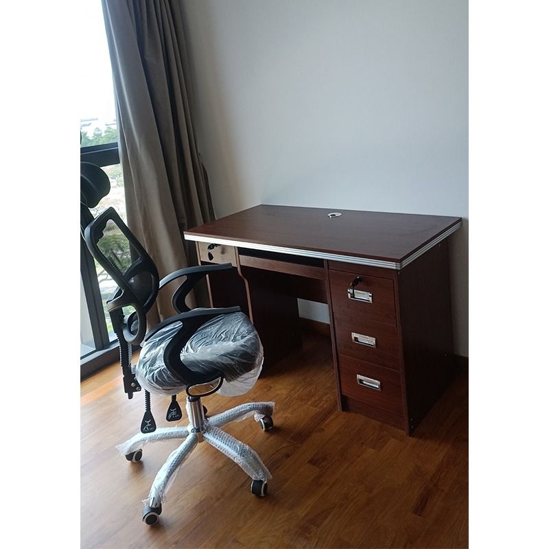 Simple and practical Study table Drawer with Lock&keyboard tray ...