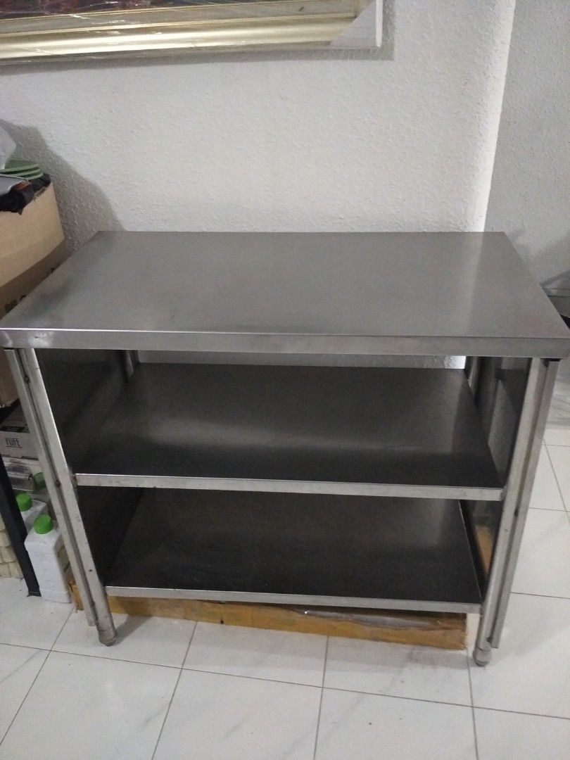 Solid Hawker stainless steel big table, Furniture & Home Living ...