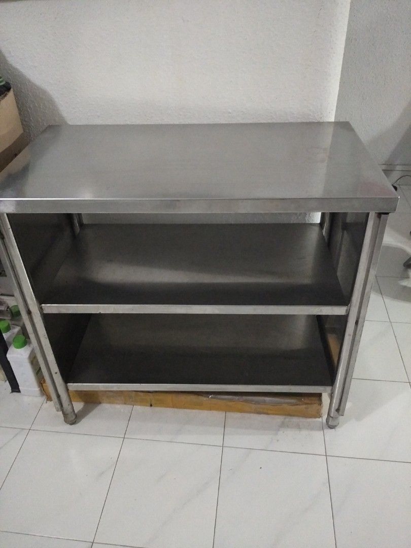 Solid Hawker stainless steel big table, Furniture & Home Living ...