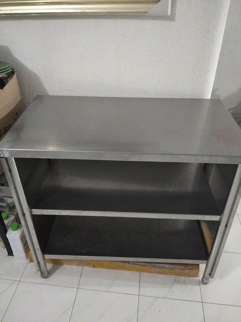 Solid Hawker stainless steel big table, Furniture & Home Living ...