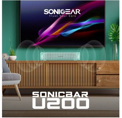 SonicGear SonicBar U200 Powerful Audio Sound Bar With LED Light Effects ...