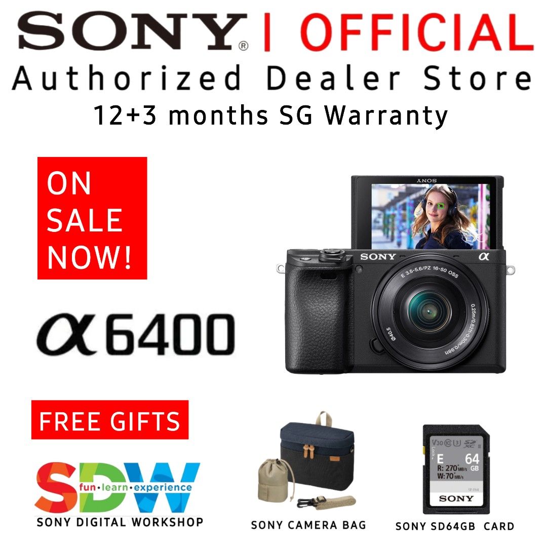 Sony A6400 body or lens kit a6400, Photography, Cameras on Carousell