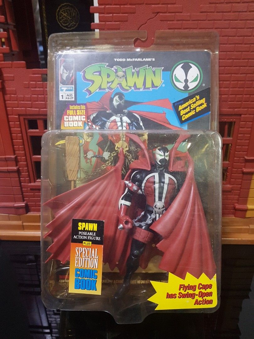 SPAWN Flying Cape Action Figure 1994 Todd McFarlane Series 1RARE Comic ...