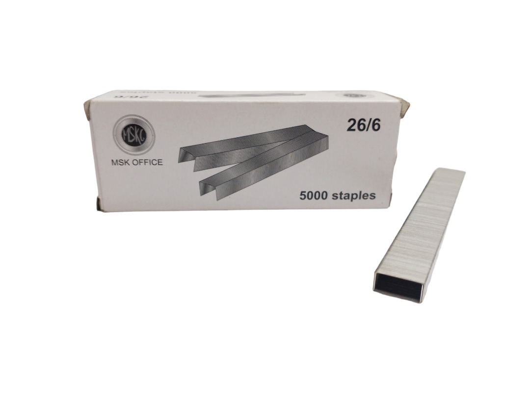 STAPLE WIRE SIZE NO. 35 26/6 BIG, 5000 STAPLES per BOX, BEST FOR HOME ...