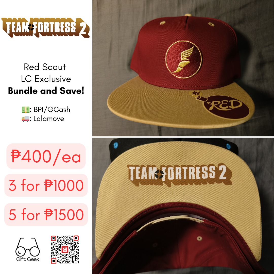 Team Fortress 2 Red Scout Exclusive Snapback, Men's Fashion, Watches ...