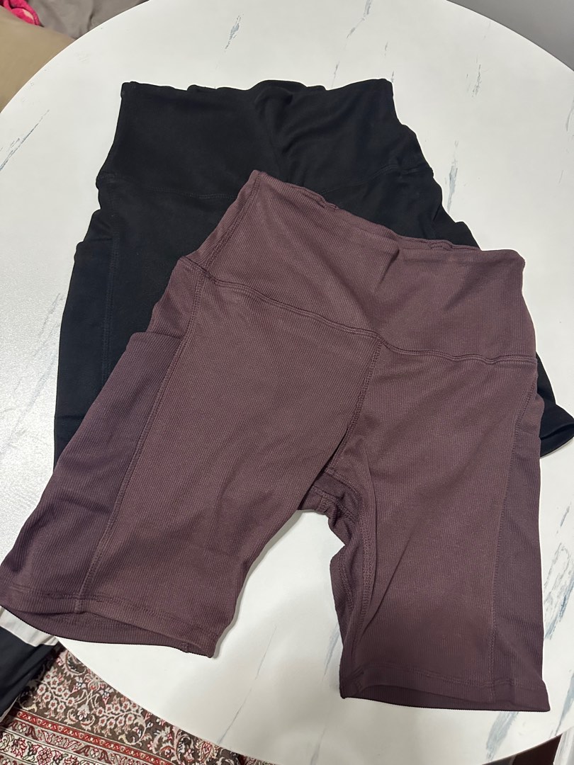 Tights Shorts Ribbed, Women's Fashion, Activewear on Carousell
