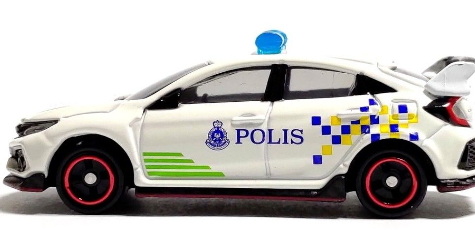 Tomica Aeon Honda civic FK8 Type R PDRM POLIS car with customise LED ...