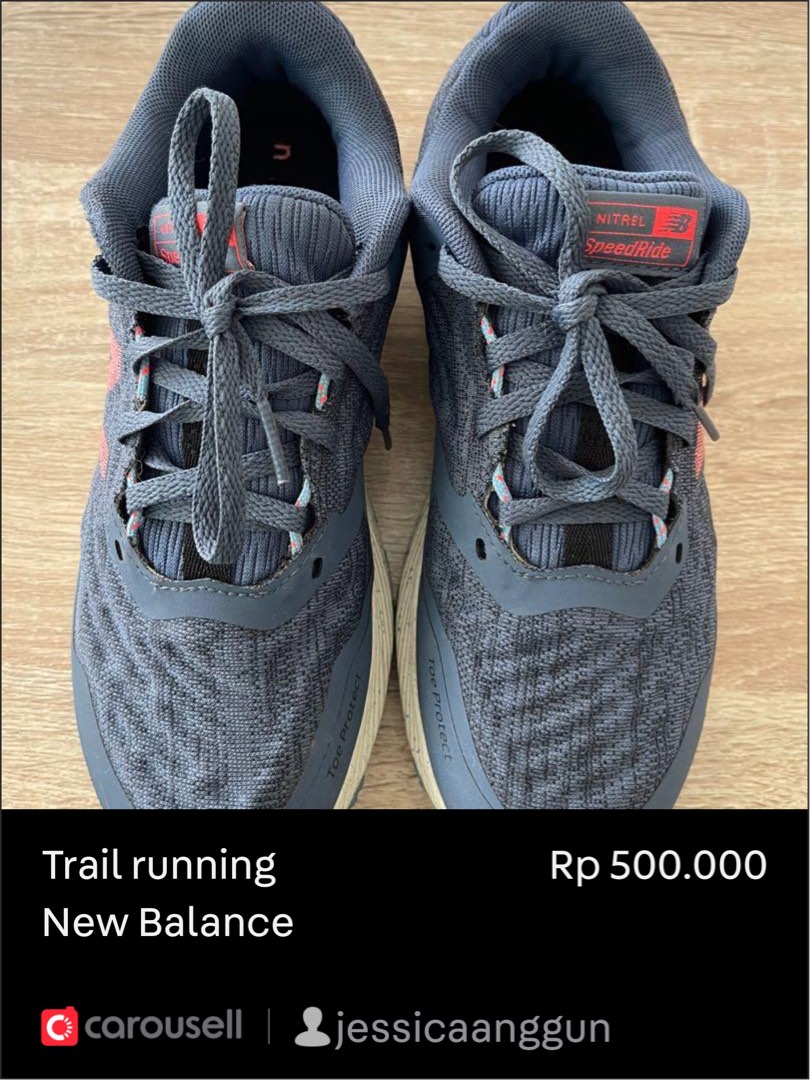 Trail Running New Balance, Fesyen Wanita, Sepatu di Carousell