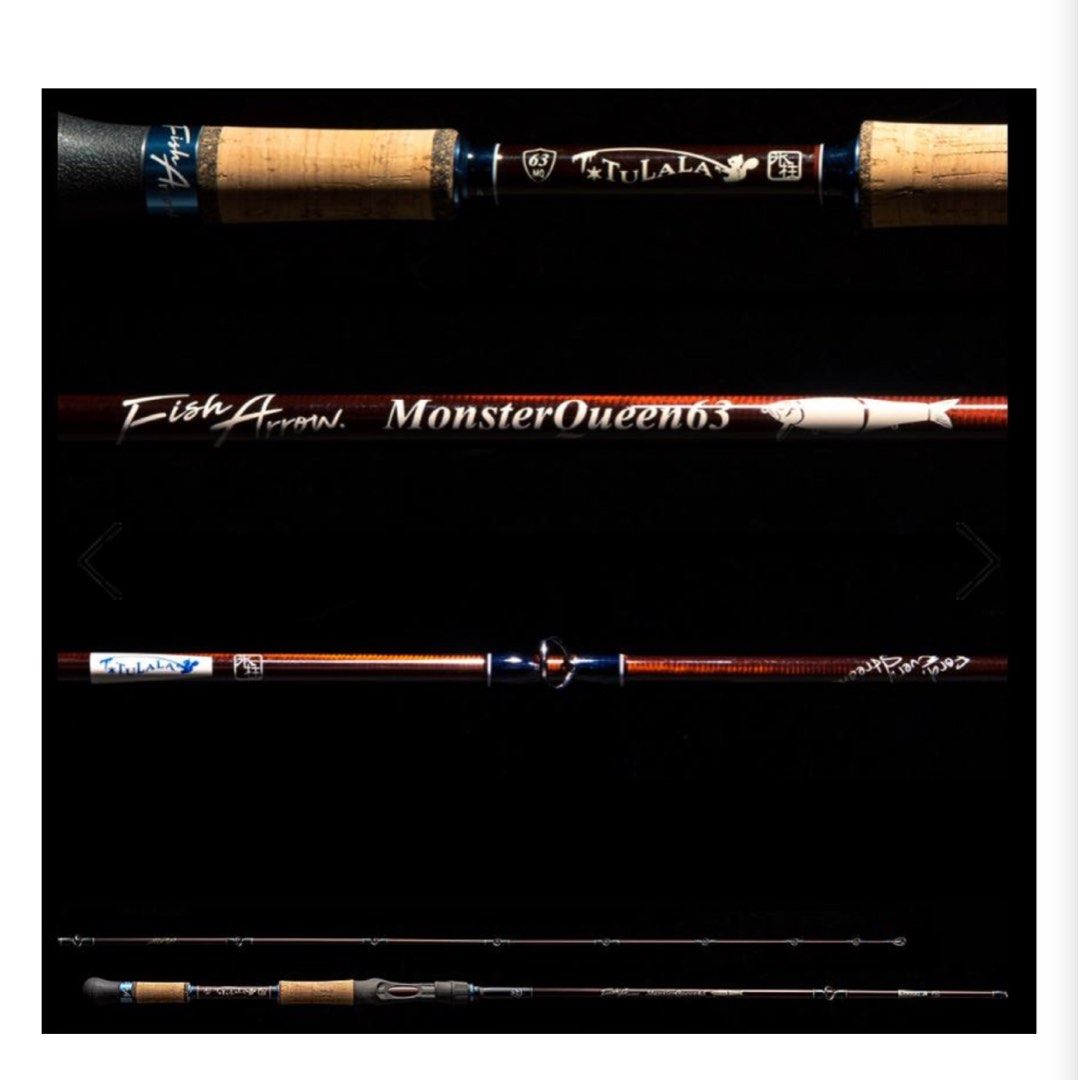 Tulala X Fish Arrow Rod Baitcast Monster Queen 63, Sports Equipment ...