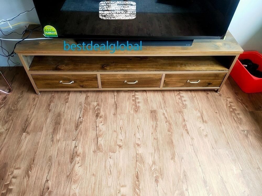 TVS 001 Retro/ Vintage/ Loft / Industrial Solid Wood TV Console Video （Customization option is ...