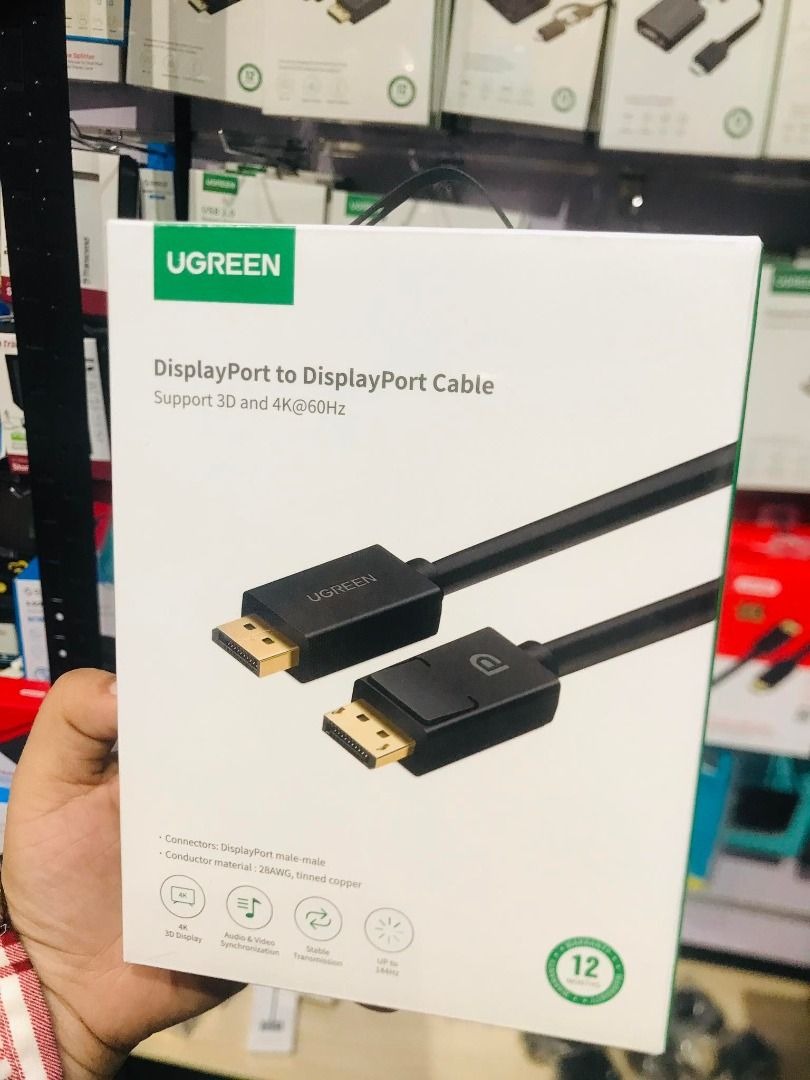 UGREEN 2K 4K Display Port Cable Male to Male 1.5m DP102 10245, Computers & Tech, Parts ...