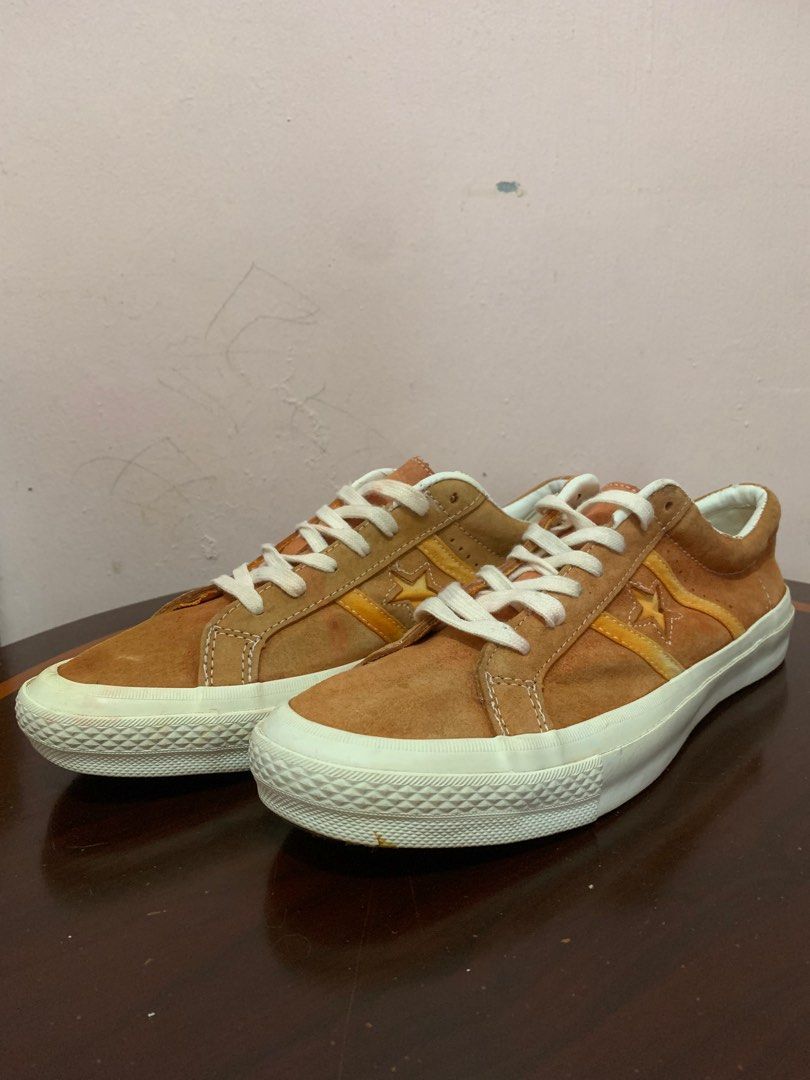 (UK 10) Converse Chuck Taylor One Star OX Orange Suede Leather Academy ...