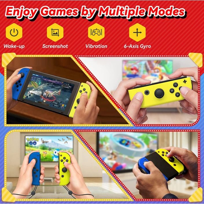 Upgraded Joy Cons Controller for Nintendo Switch /OLED Motion Control ...