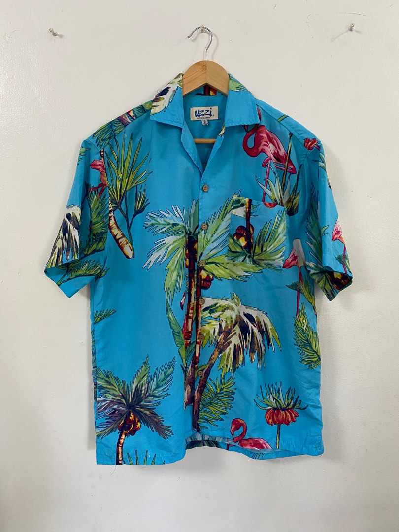 Uzzi Hawaiian Button Down, Men's Fashion, Tops & Sets, Tshirts & Polo ...