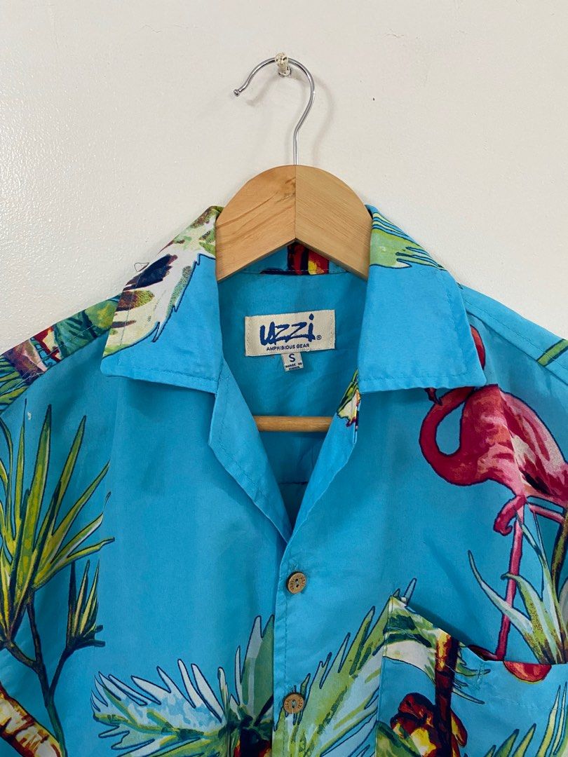 Uzzi Hawaiian Button Down, Men's Fashion, Tops & Sets, Tshirts & Polo ...