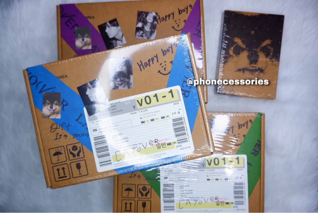 V (BTS) 'Layover' (Set) + 'Layover' (Weverse Album version) Set with ...