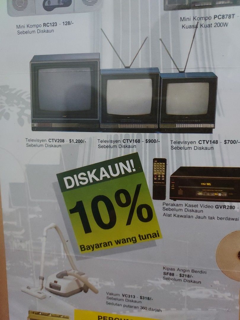 VINTAGE FRAME POSTER IKLAN BARANGAN ELEKTRIK, Hobbies & Toys ...