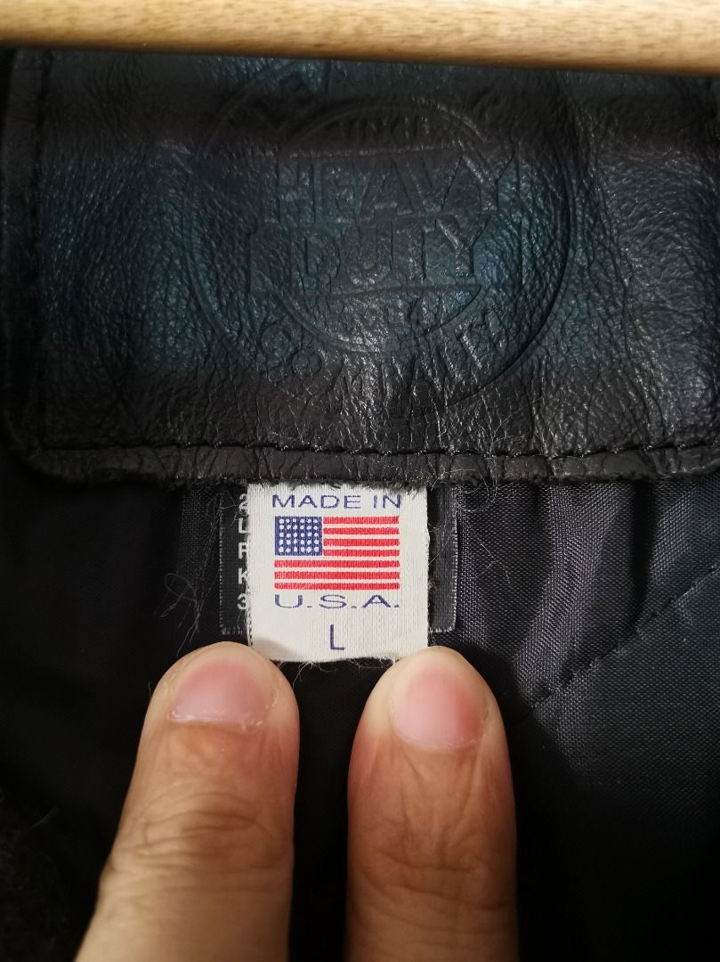 Vintage Heavy Duty USA flag varsity jacket, Men's Fashion, Coats ...