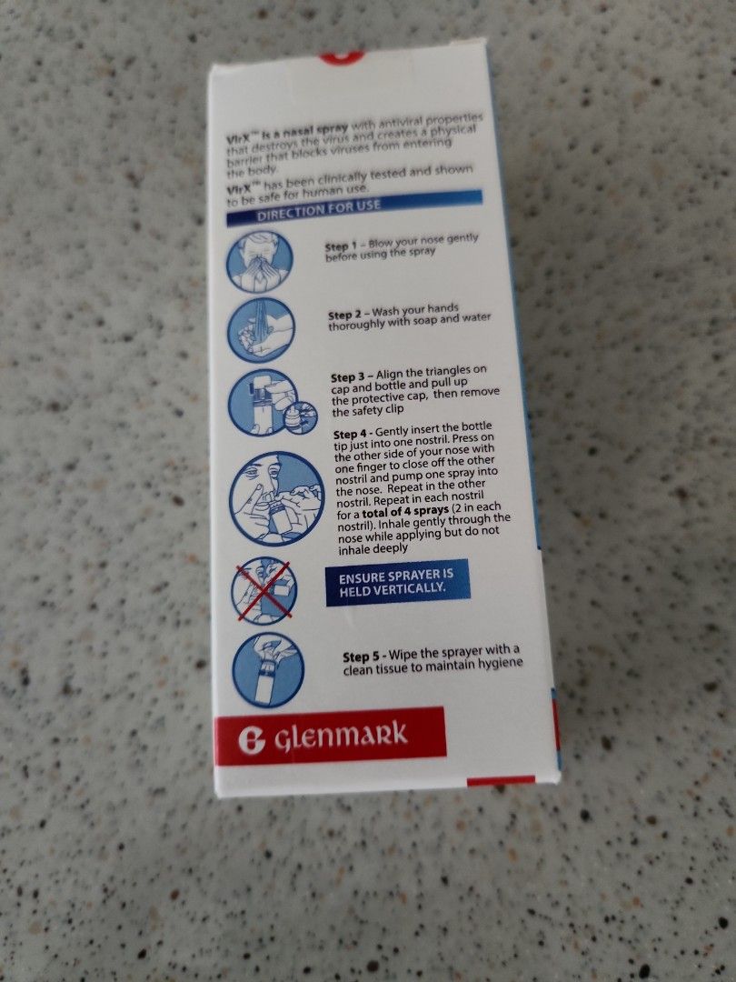Vir X Nasal Spray, Health & Nutrition, Medical Supplies & Tools on ...