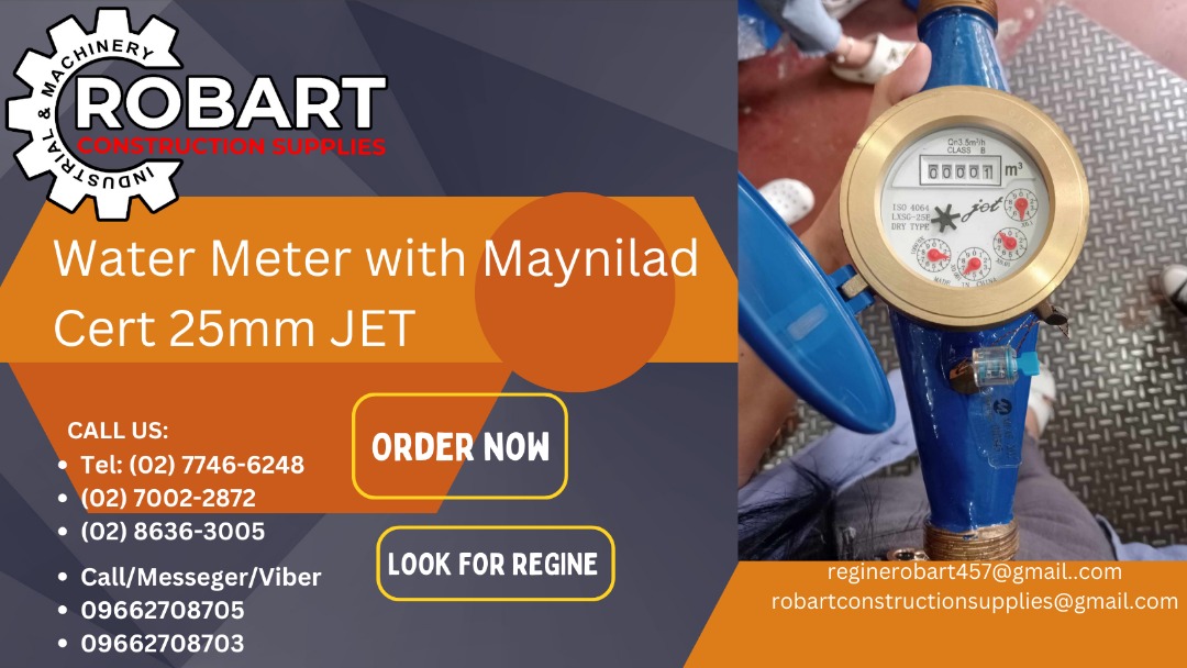 Water Meter with Maynilad Cert 25mm JET, Commercial & Industrial ...
