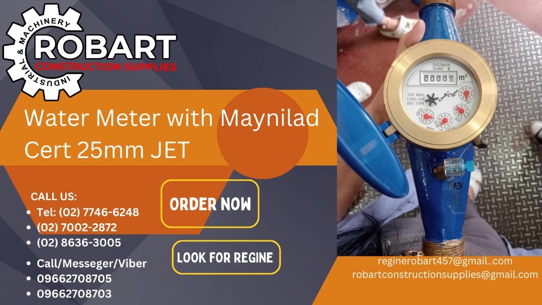 Water Meter with Maynilad Cert 25mm JET, Commercial & Industrial ...