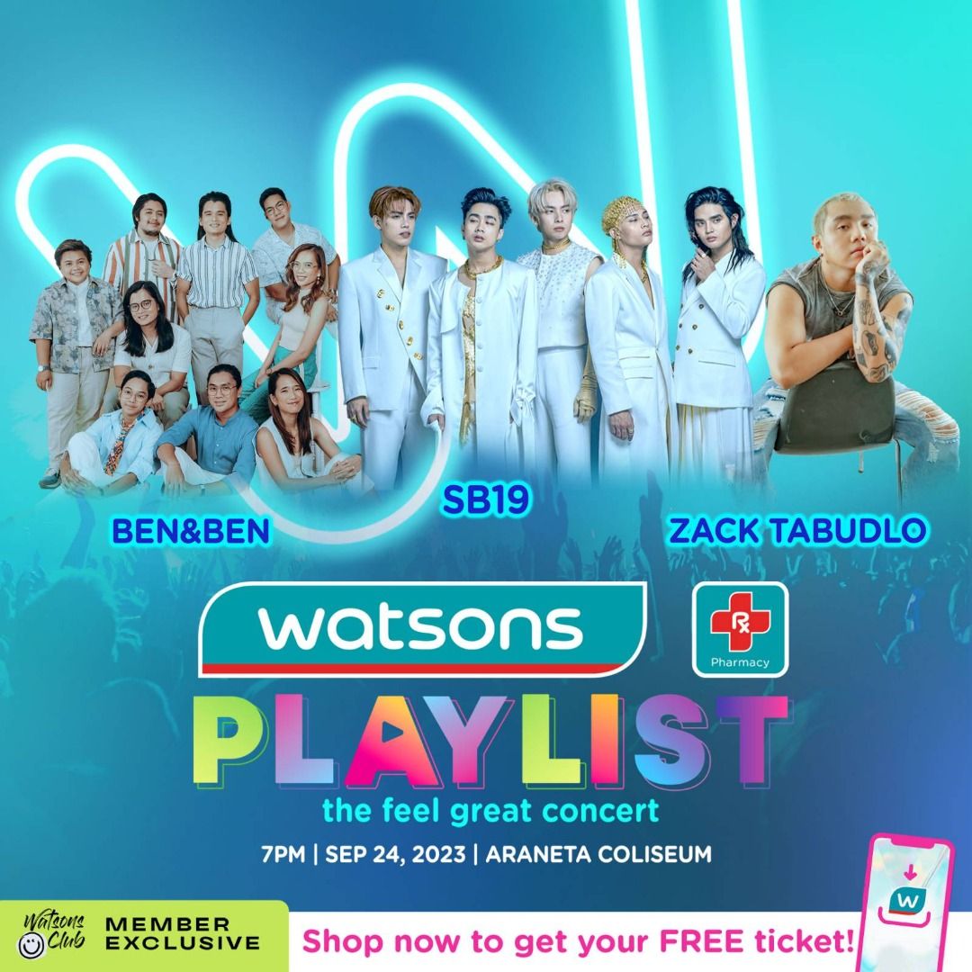 Watsons Playlist 2023 The Feel Great CONCERT - VIP Standing with Sound ...