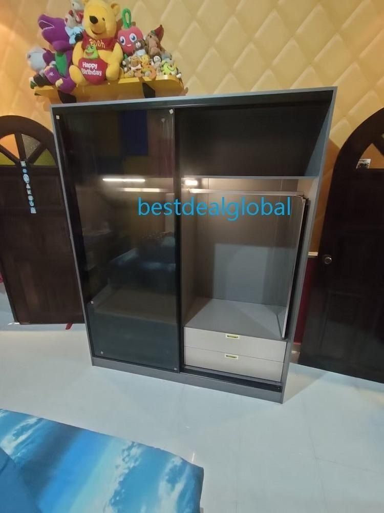 WD 002, Luxury Model Designer High Class Sliding Wardrobe, LED light ...