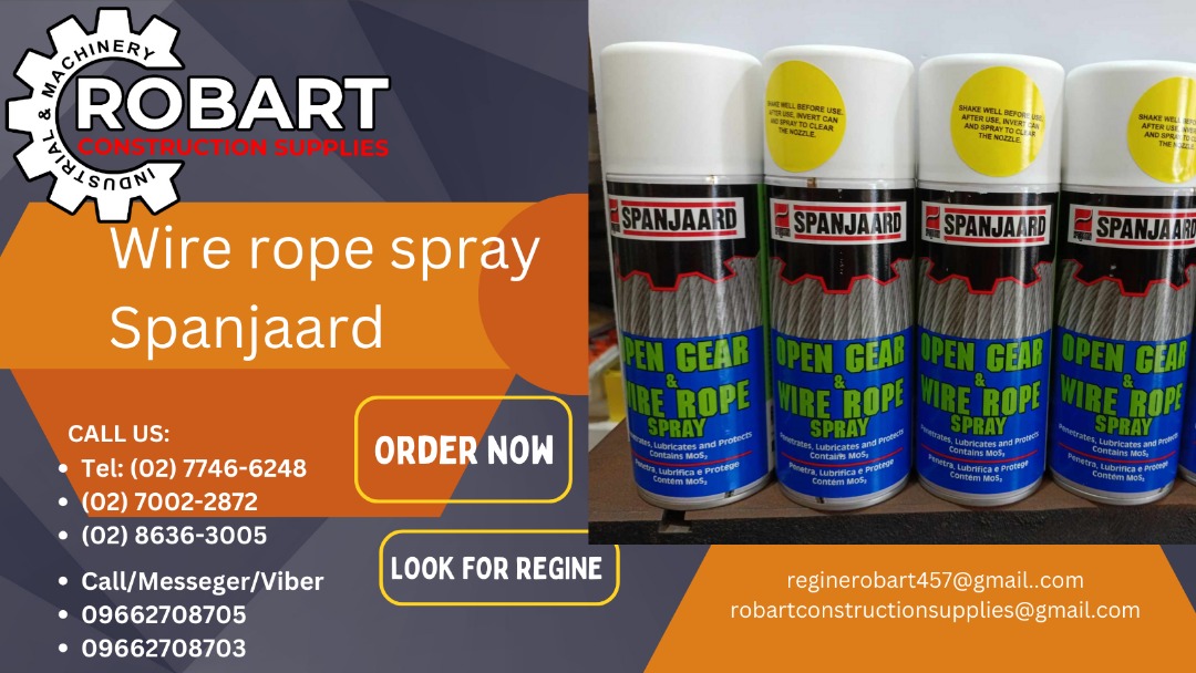 Wire rope spray Spanjaard, Commercial & Industrial, Construction Tools ...