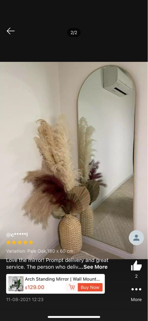 Wooden scandi mirror, Furniture & Home Living, Home Decor, Mirrors on ...