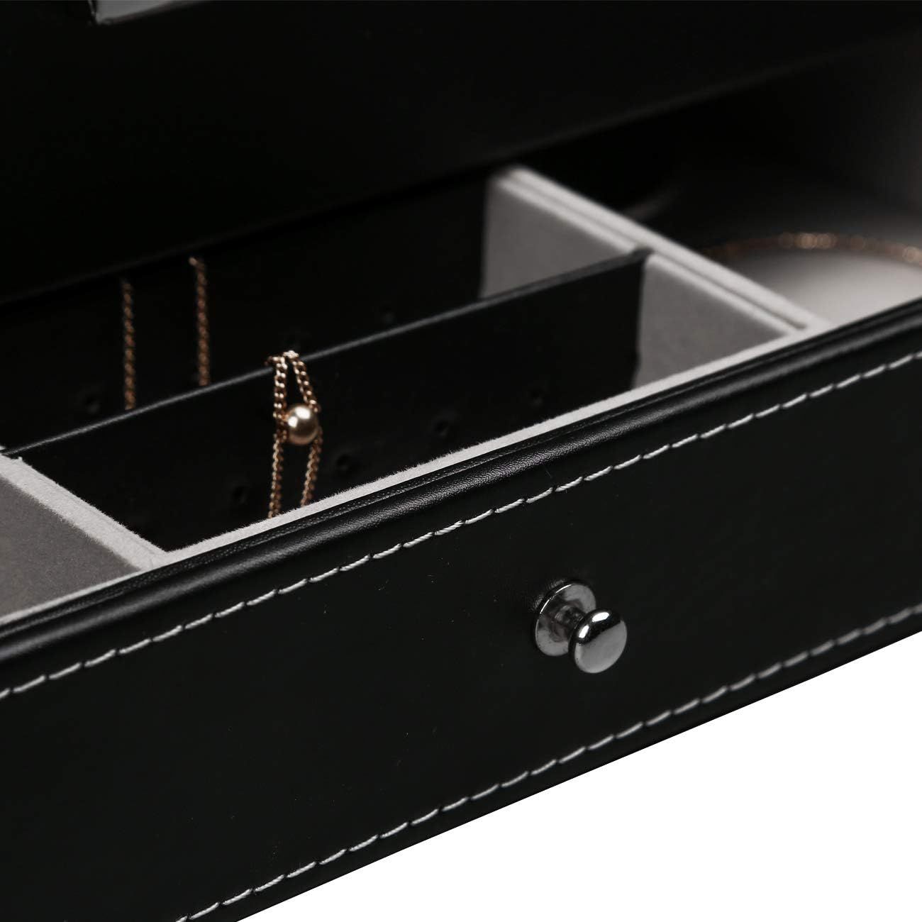 12 Slot PU Leather Lockable Watch Storage Boxes, Men & Women Jewellery ...