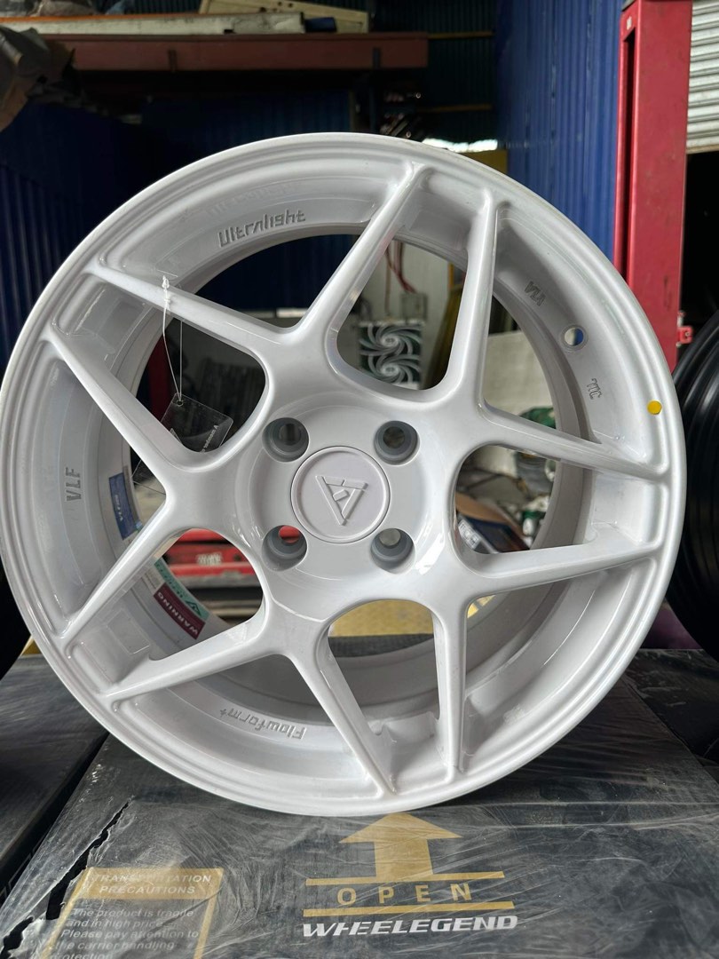 15” VLF-36 Magwheels white 4Holes pcd 100 Brandnew, Car Parts ...