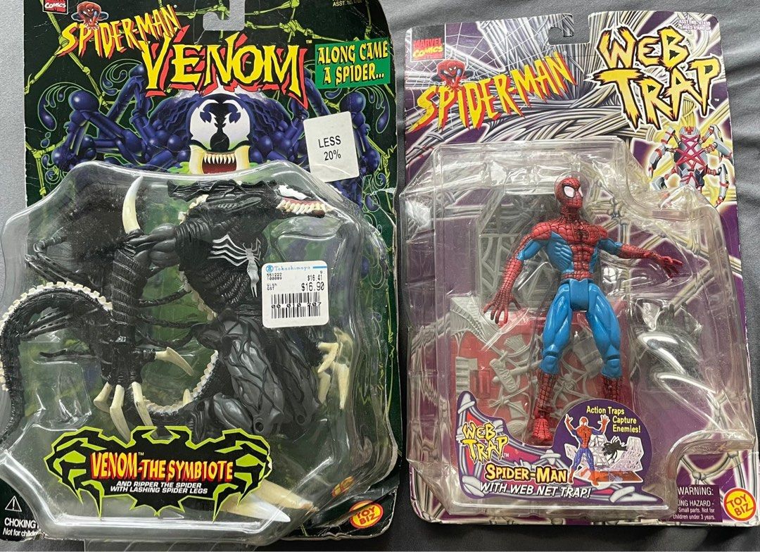 2 Pieces Original Spider-Man With Web Net Trap & Venom-The Symbiote ...