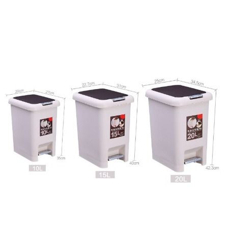 2 Way Dustbin Premium Plastic Waste Bin 10L/20L/30L/45L, Furniture ...