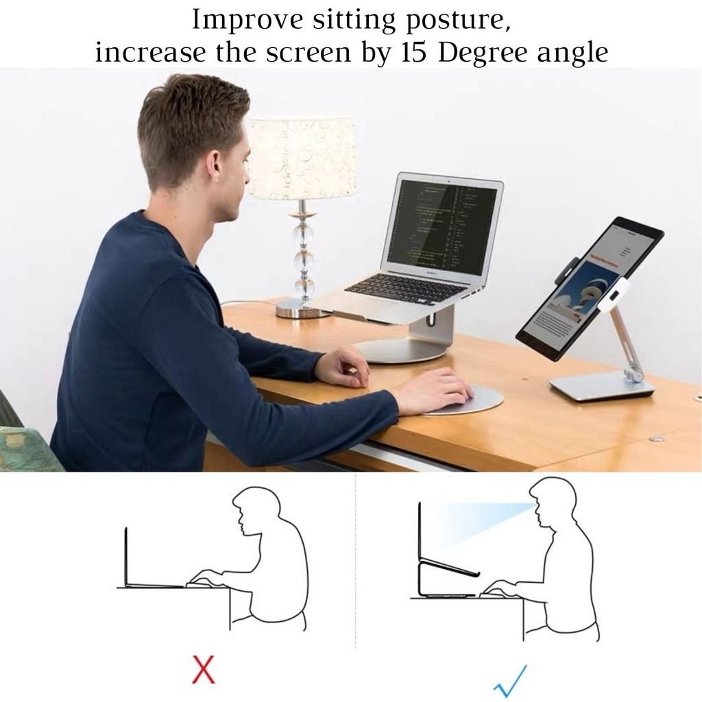 360 Degree Rotating Base Hollow Design Aluminium Alloy Laptop Stand ...