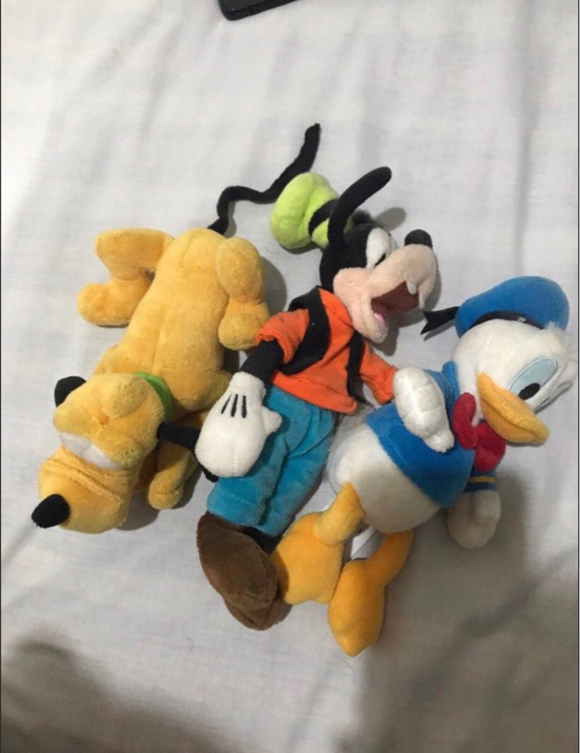 3 Boneka Disney Original Original Donald duck - Pluto dan Goofie, Toys ...