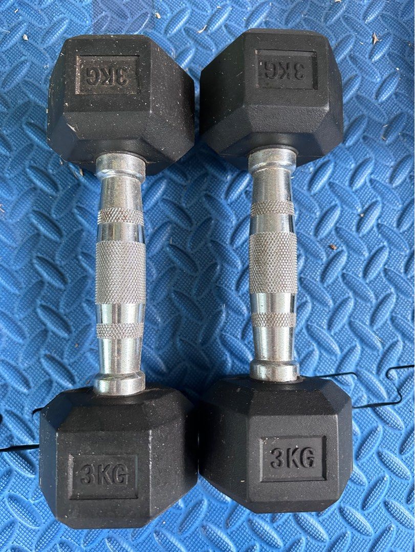 3kg dumbbells, Sports Equipment, Exercise & Fitness, Weights ...