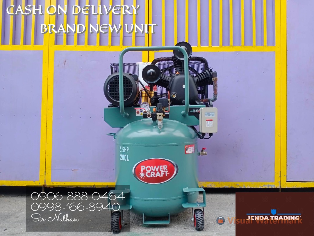 5.5HP Power Craft Air Compressor 200Liters, Commercial & Industrial ...