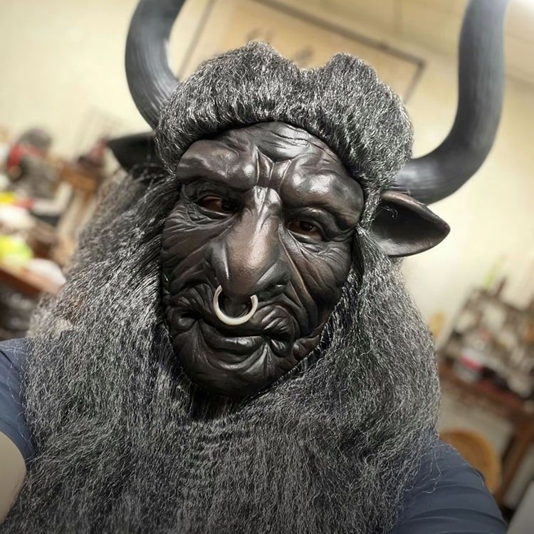 逼真牛魔王面具 萬聖節裝扮 Halloween cosplay party Bull Demon King bull devil Mask ...