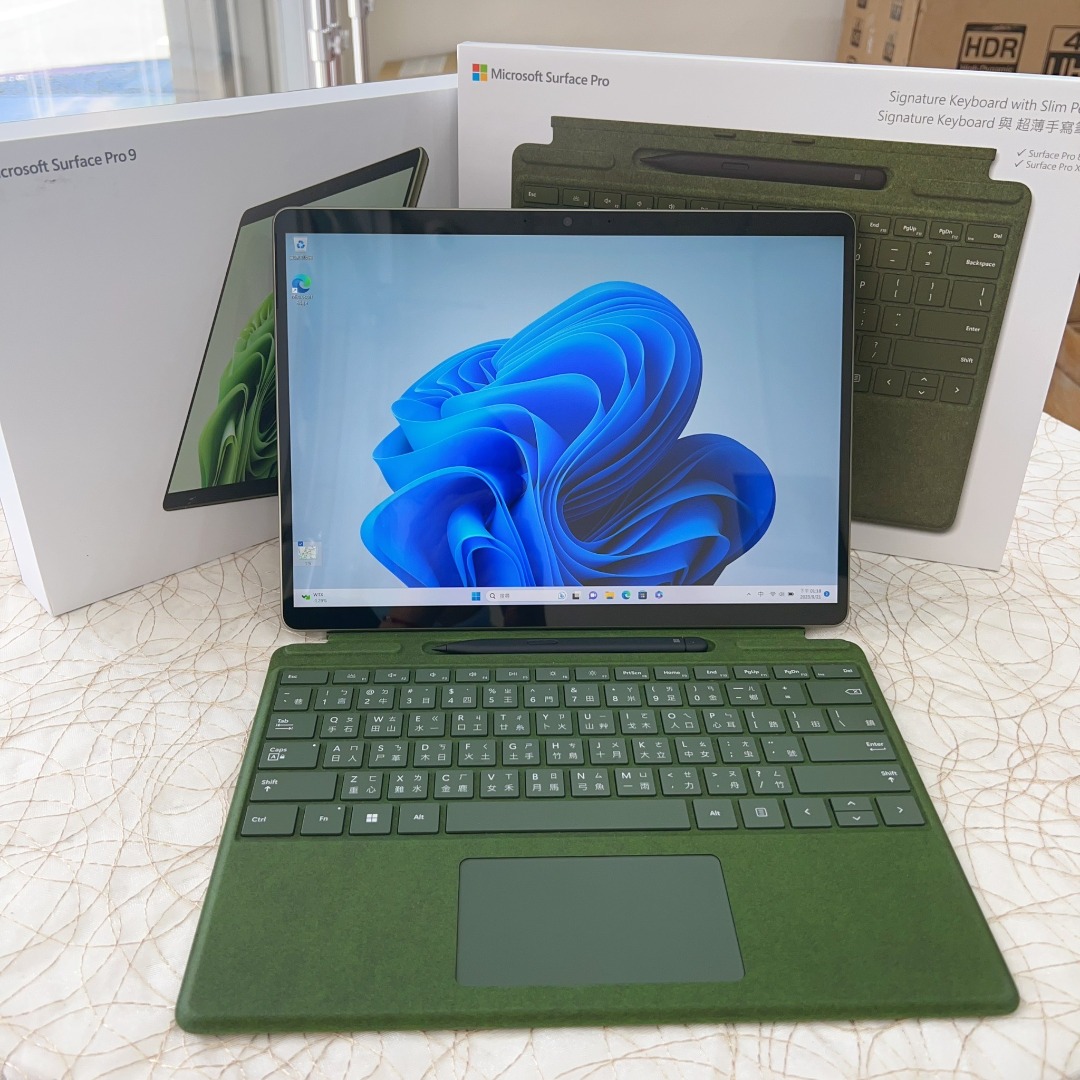 【艾爾巴二手】微軟 Surface Pro 9 i5/8G/256G 13吋 綠 #二手筆電#保固中#勝利店523BF, 電腦及科技產品, 桌 ...